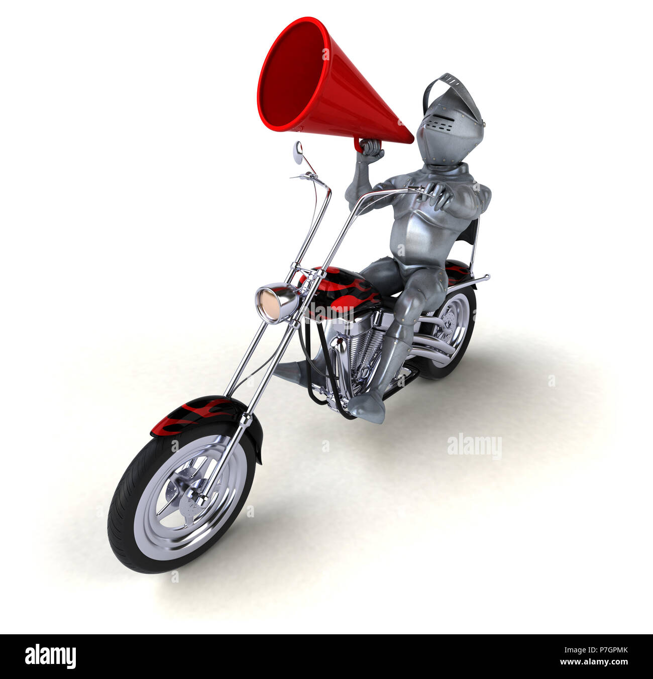 Fun knight - 3D Illustration Stock Photo - Alamy