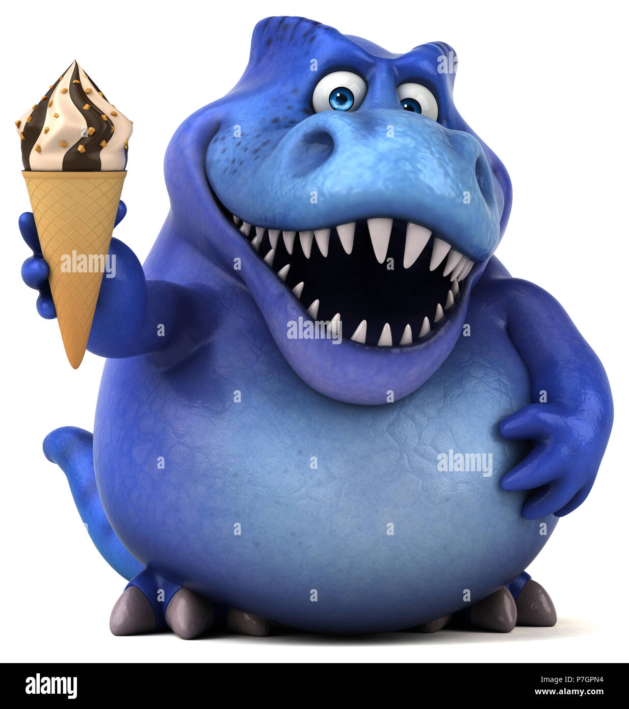 Fun dinosaur - 3D Illustration Stock Photo - Alamy