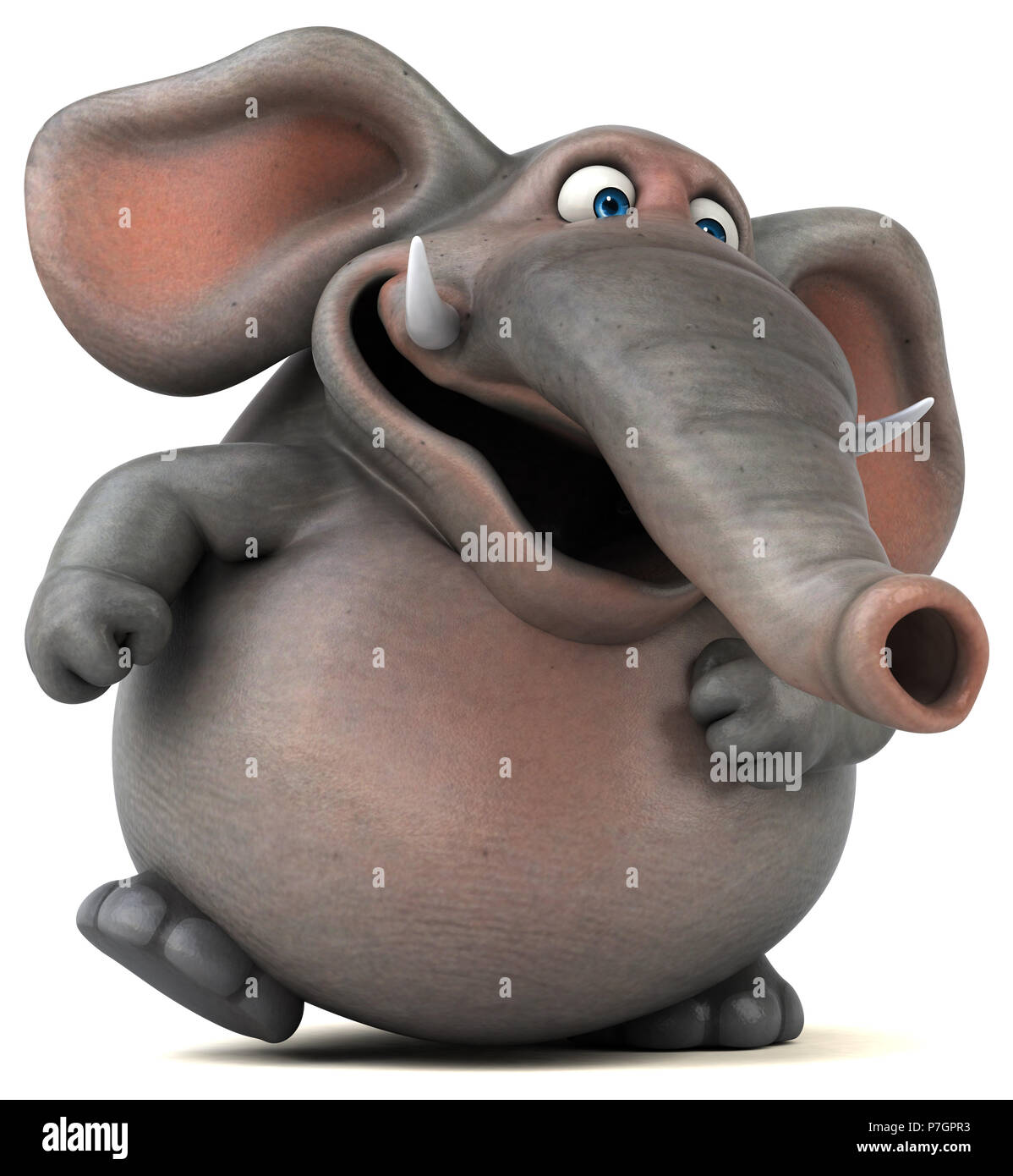 Fun elephant - 3D Illustration Stock Photo - Alamy