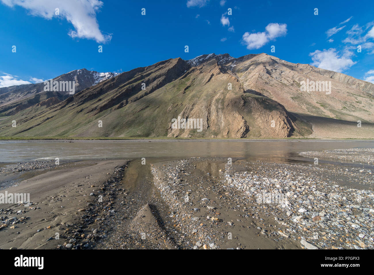 Sunrise River in Suru Valley of Ladakh, Jammu and Kashmir Stock Photo ...