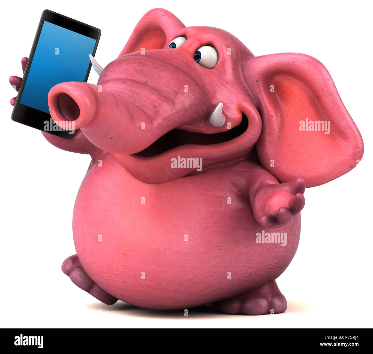 Fun elephant - 3D Illustration Stock Photo - Alamy
