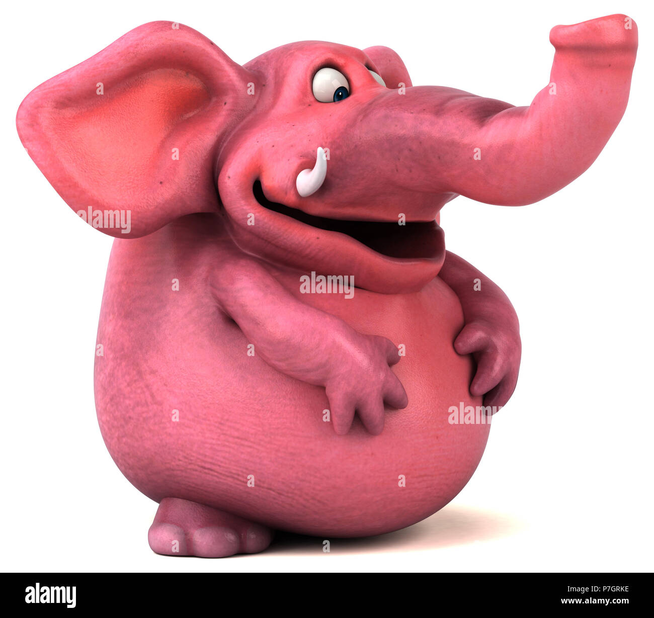Pink elephant - 3D Illustration Stock Photo - Alamy
