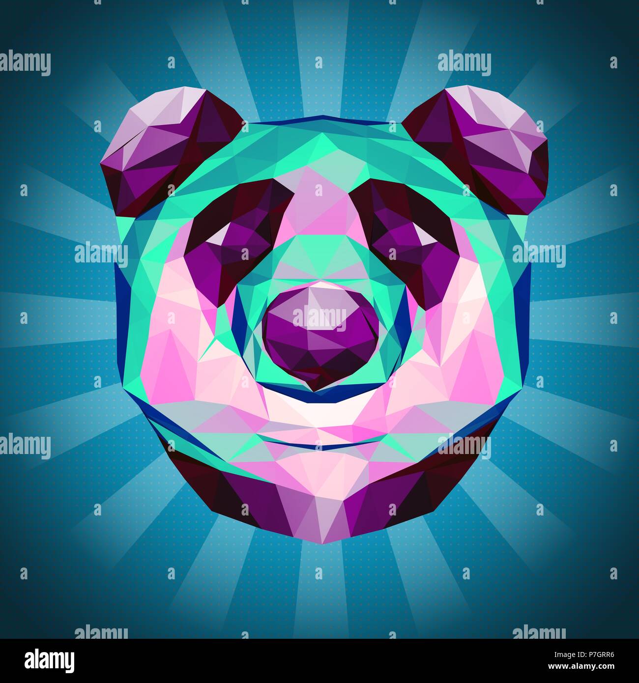 Panda low poly hi-res stock photography and images - Alamy