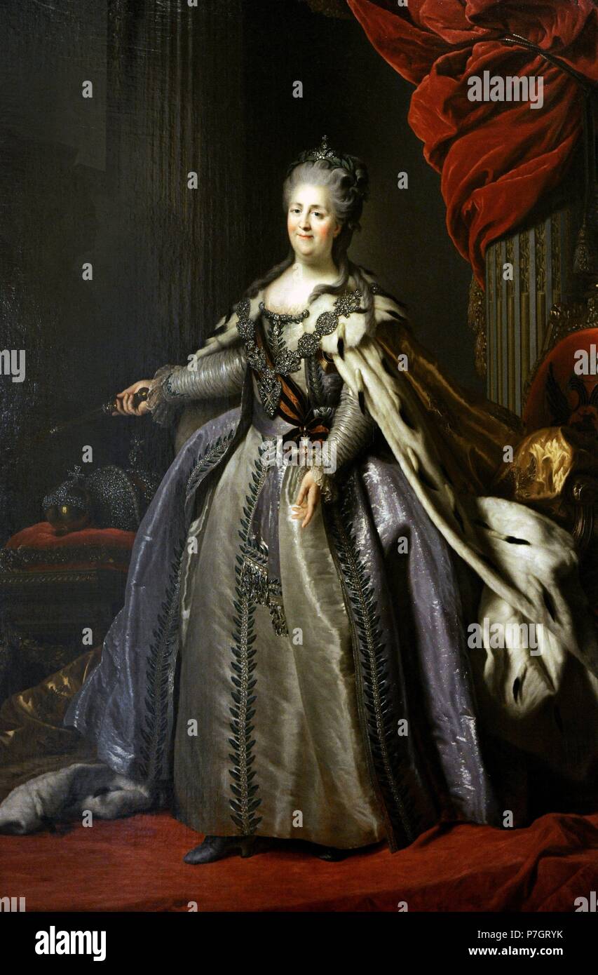 Portrait of Empress Catherine the Great. 1780. By Fyodor Rokotov (1730 ...