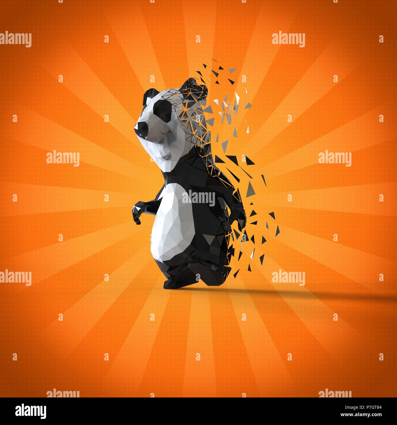 Panda low poly hi-res stock photography and images - Alamy