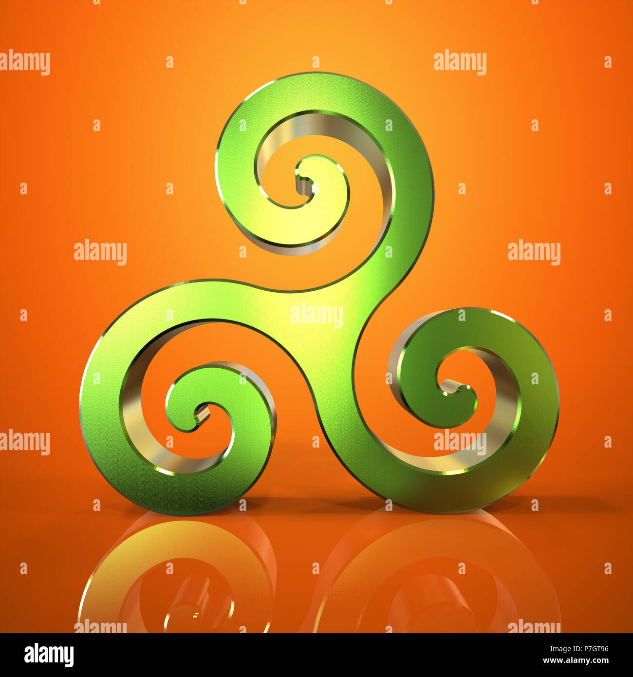 Triskel - 3D Illustration Stock Photo - Alamy
