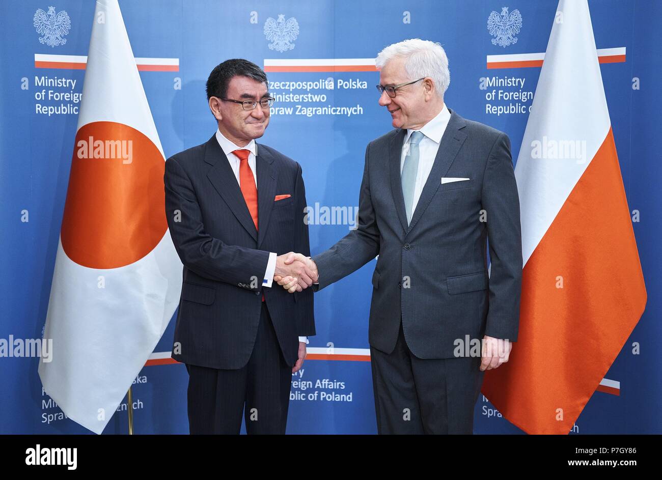 Poland's Minister of Foreign Affairs Jacek Czaputowicz meets his ...