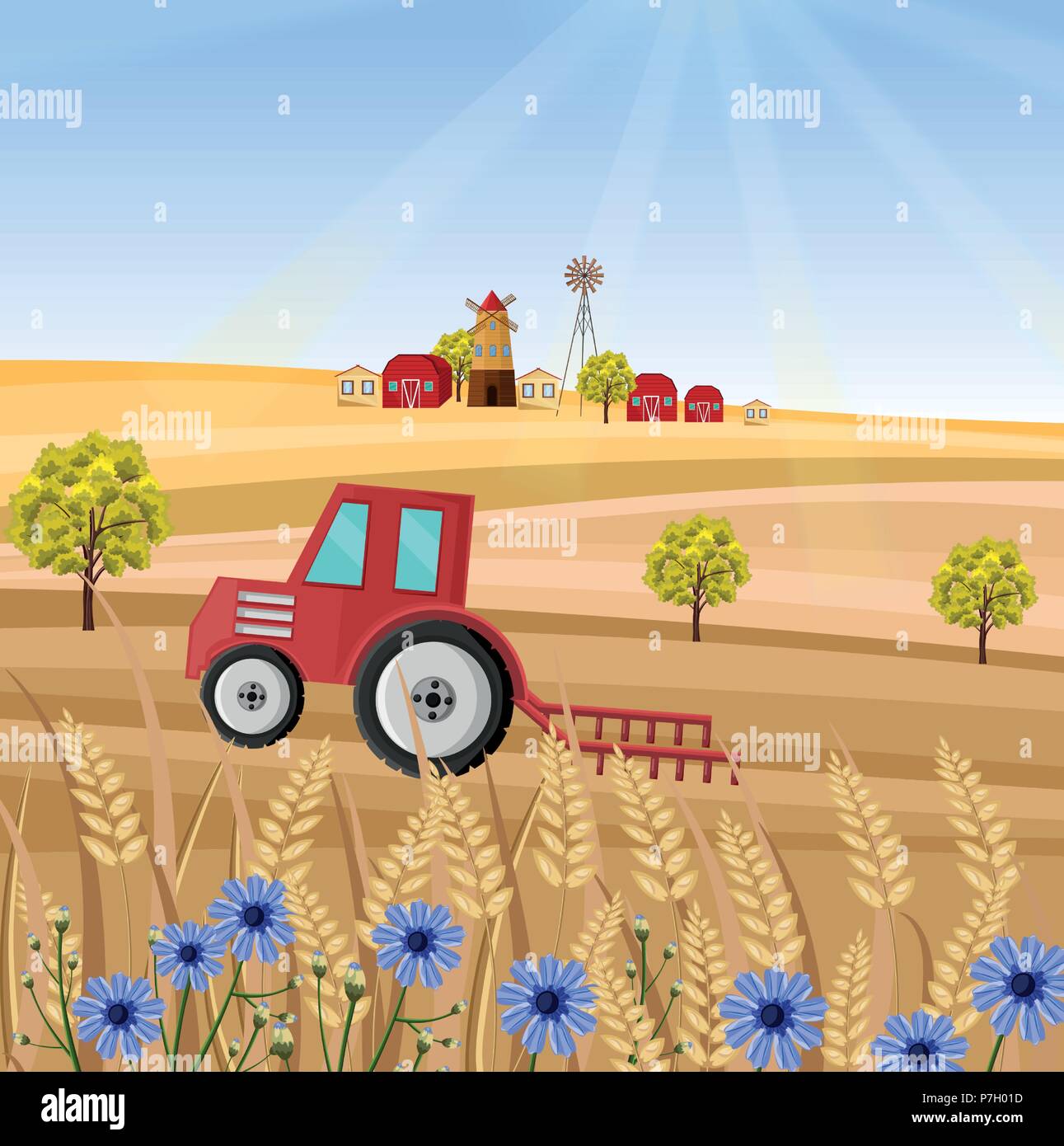Harvest Fields Clip Art