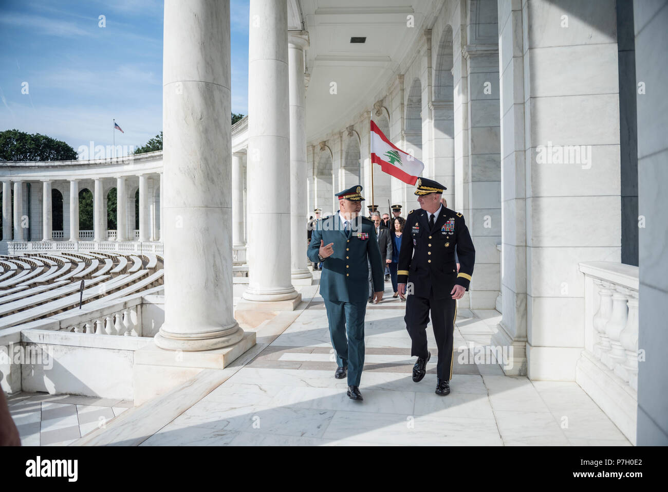 (From left to right) Gen. Joseph K. Aoun, commander, Lebanese Armed ...