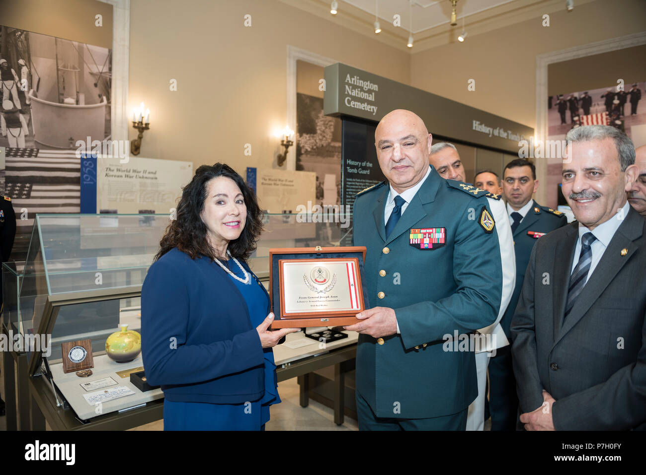 Karen Durham-Aguilera (left), executive director, Army National ...