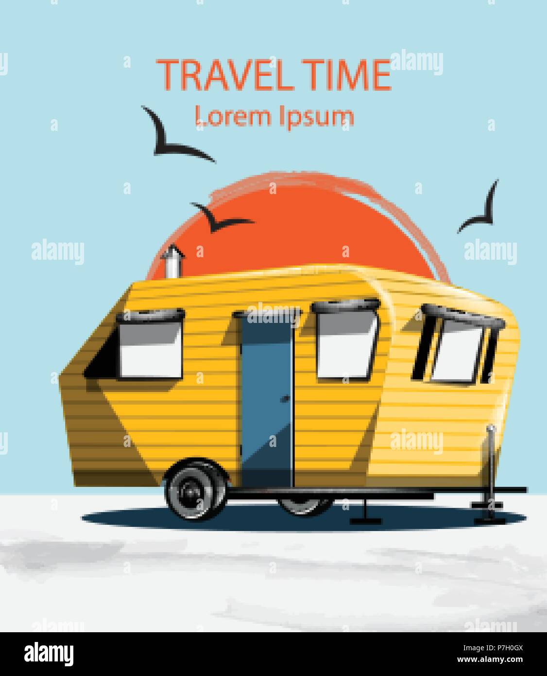 Driving holiday europe beach Stock Vector Images - Alamy