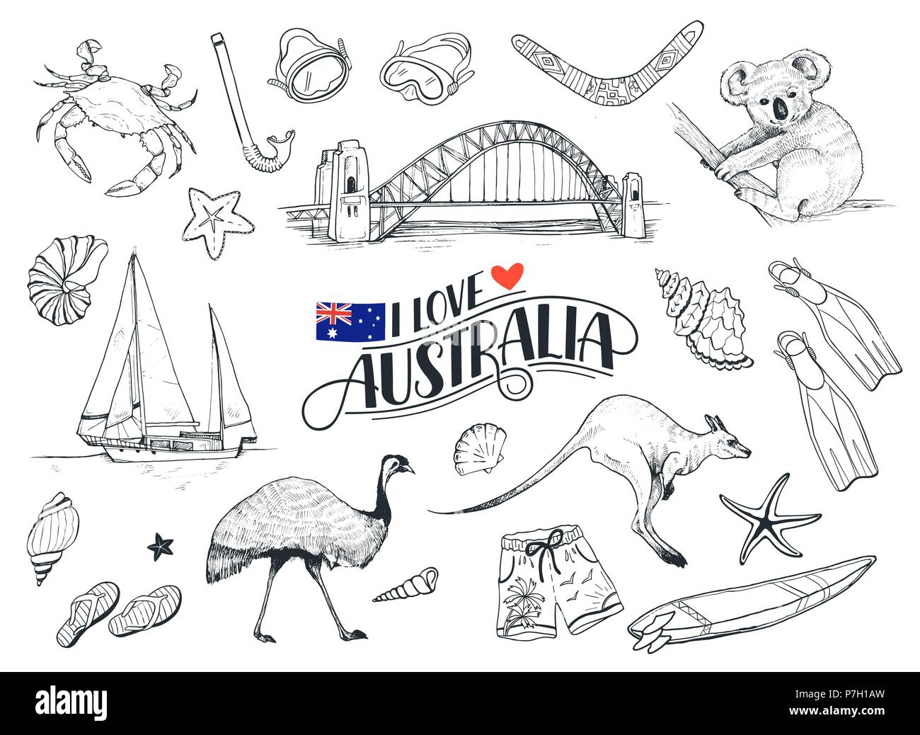australia vector symbols Stock Vector Image & Art - Alamy