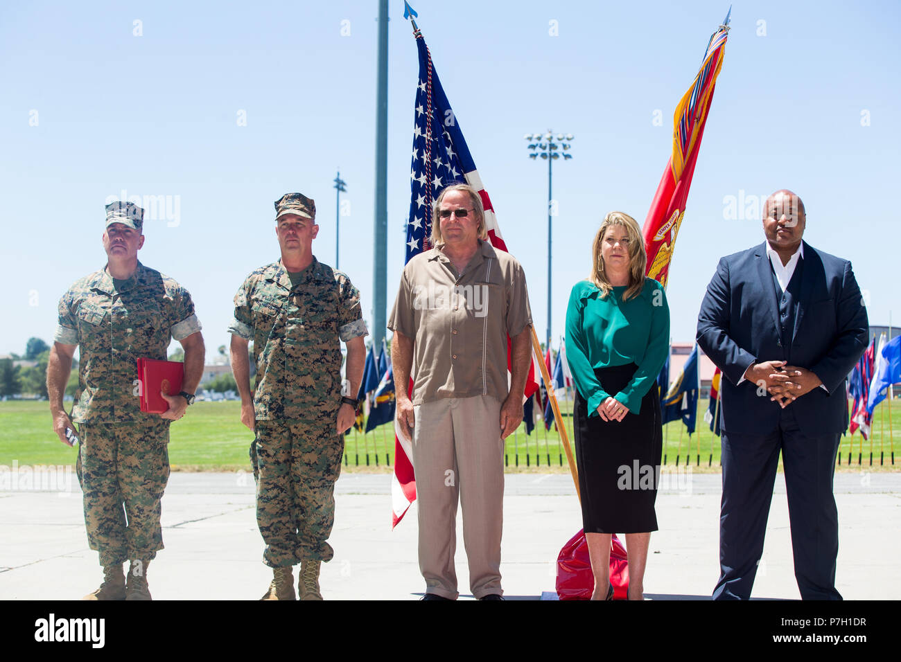 U.S. Marine Corps Brig. Gen. Kevin J. Killea, second from left ...