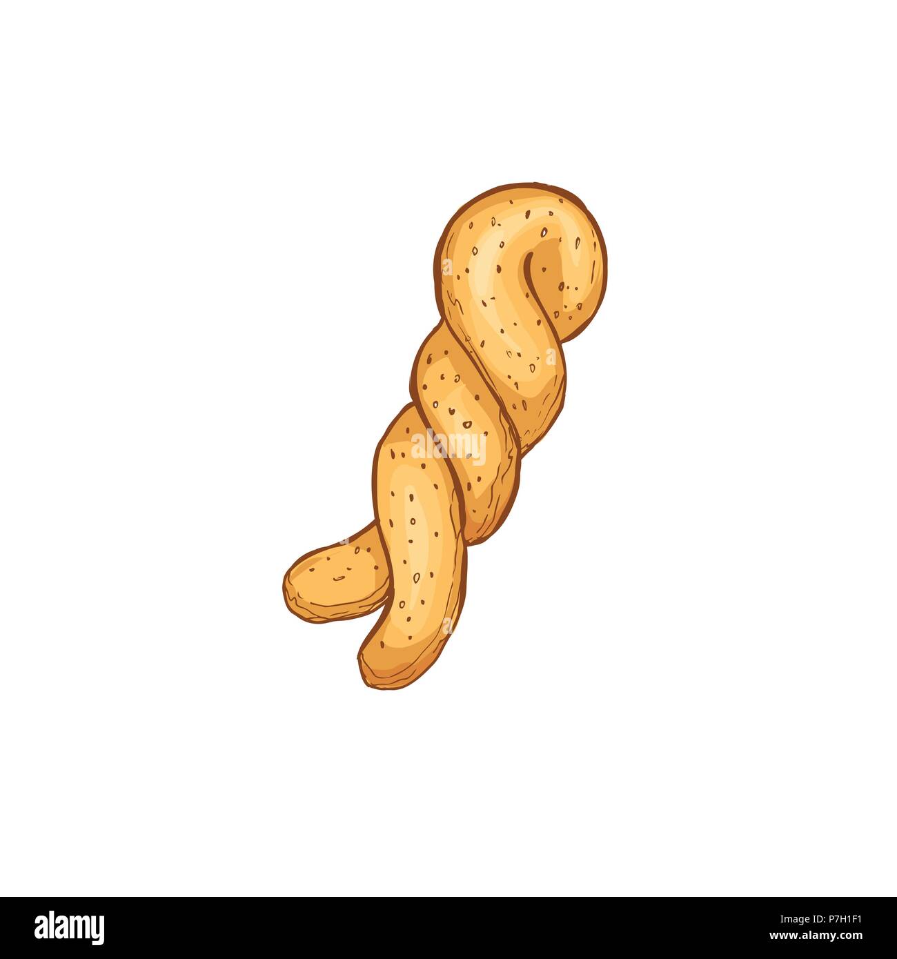 Single bread roll Stock Vector Images - Alamy