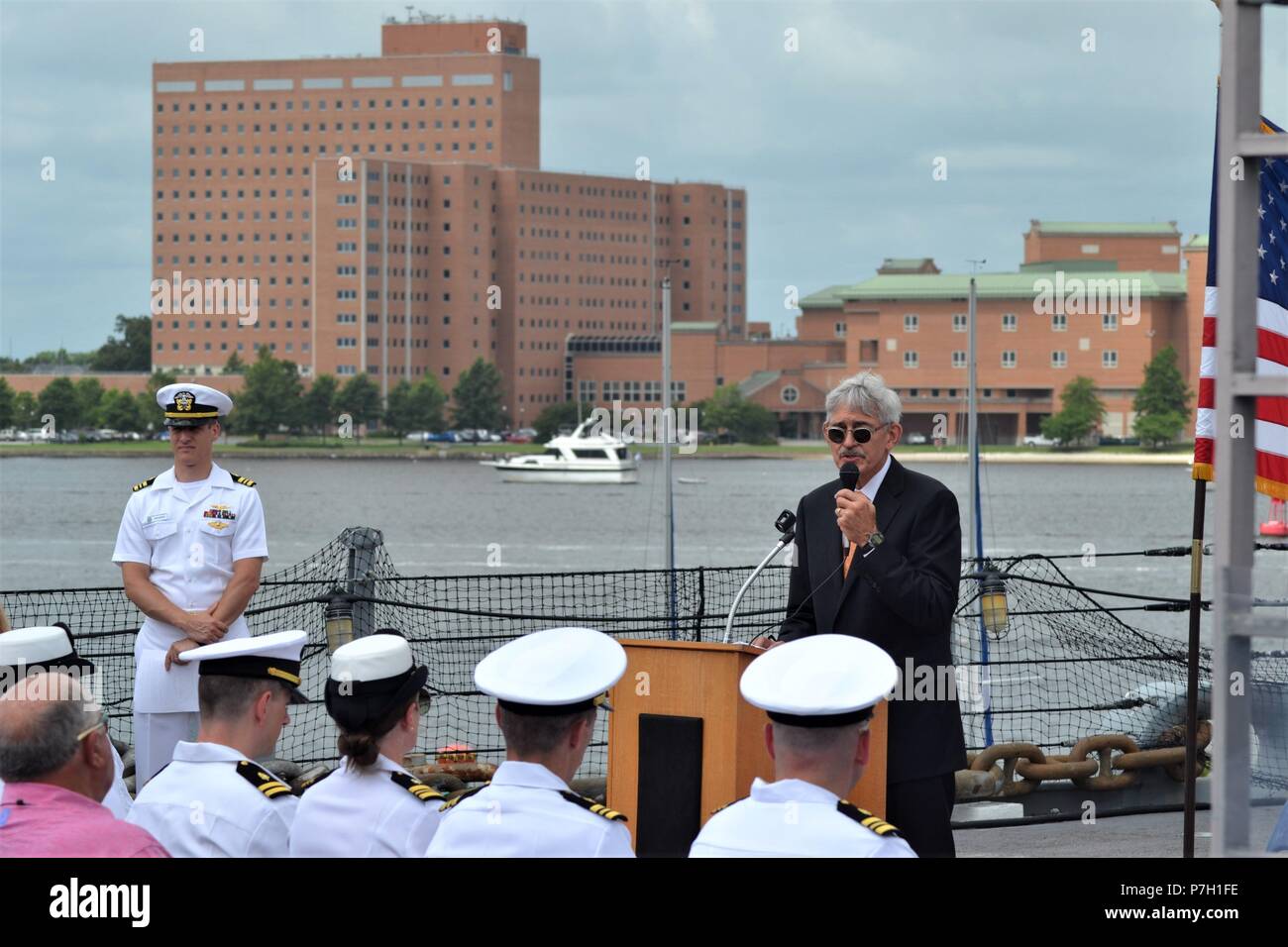 CAPT Kevin Knoop, MC, USN (Ret) addresses the Class of 2018 from the ...