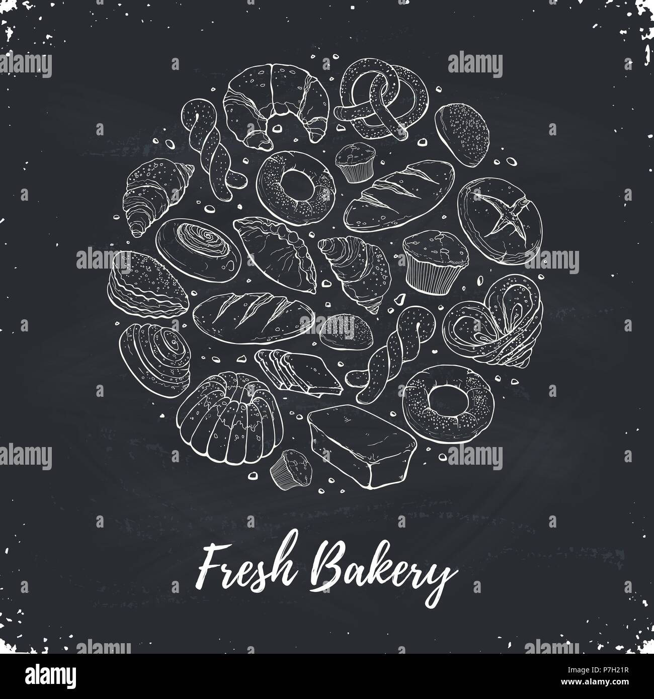 fresh bread circle poster Stock Vector Image & Art - Alamy