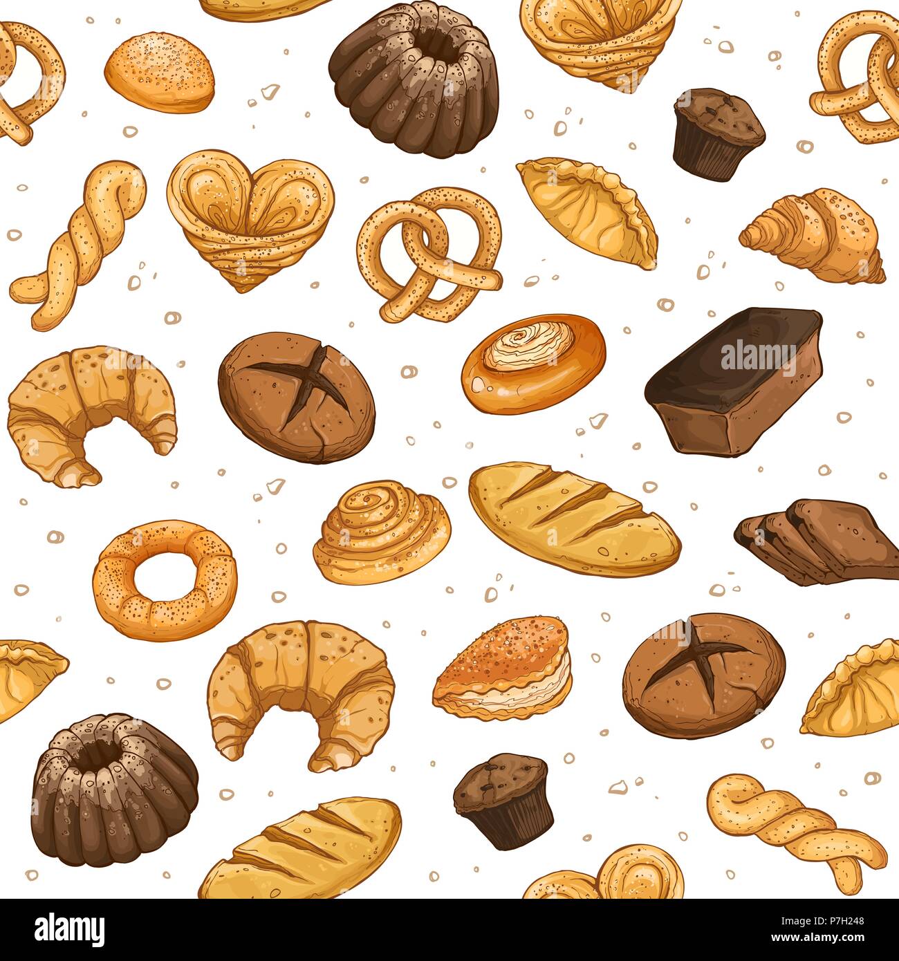 bakery seamless background Stock Vector Image & Art - Alamy