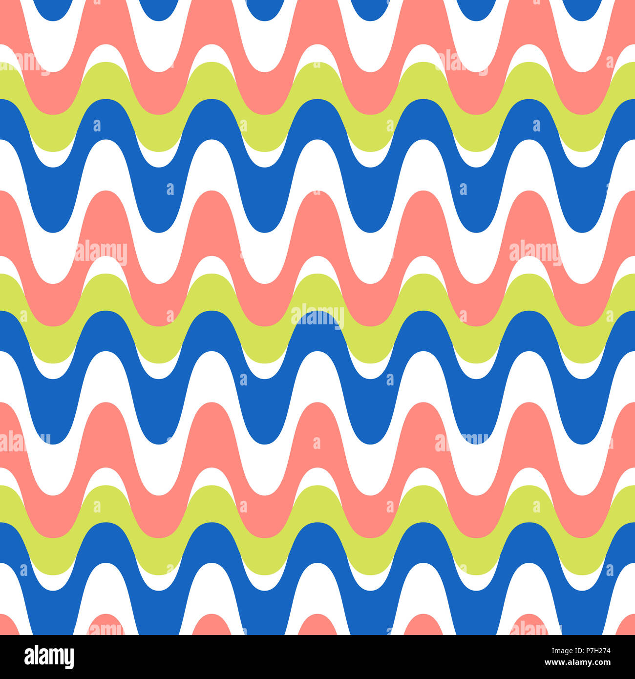 Waves geometric seamless pattern. Simple wavy zigzag stripes background ...