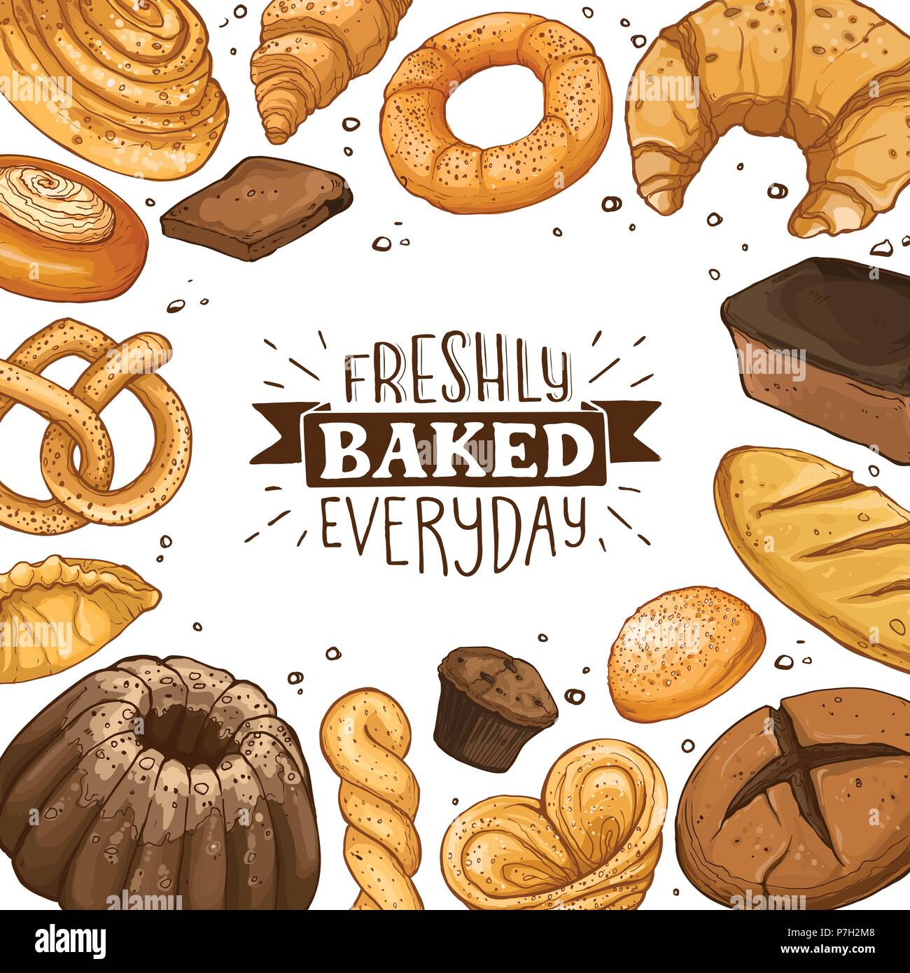 fresh bread poster Stock Vector Image & Art - Alamy