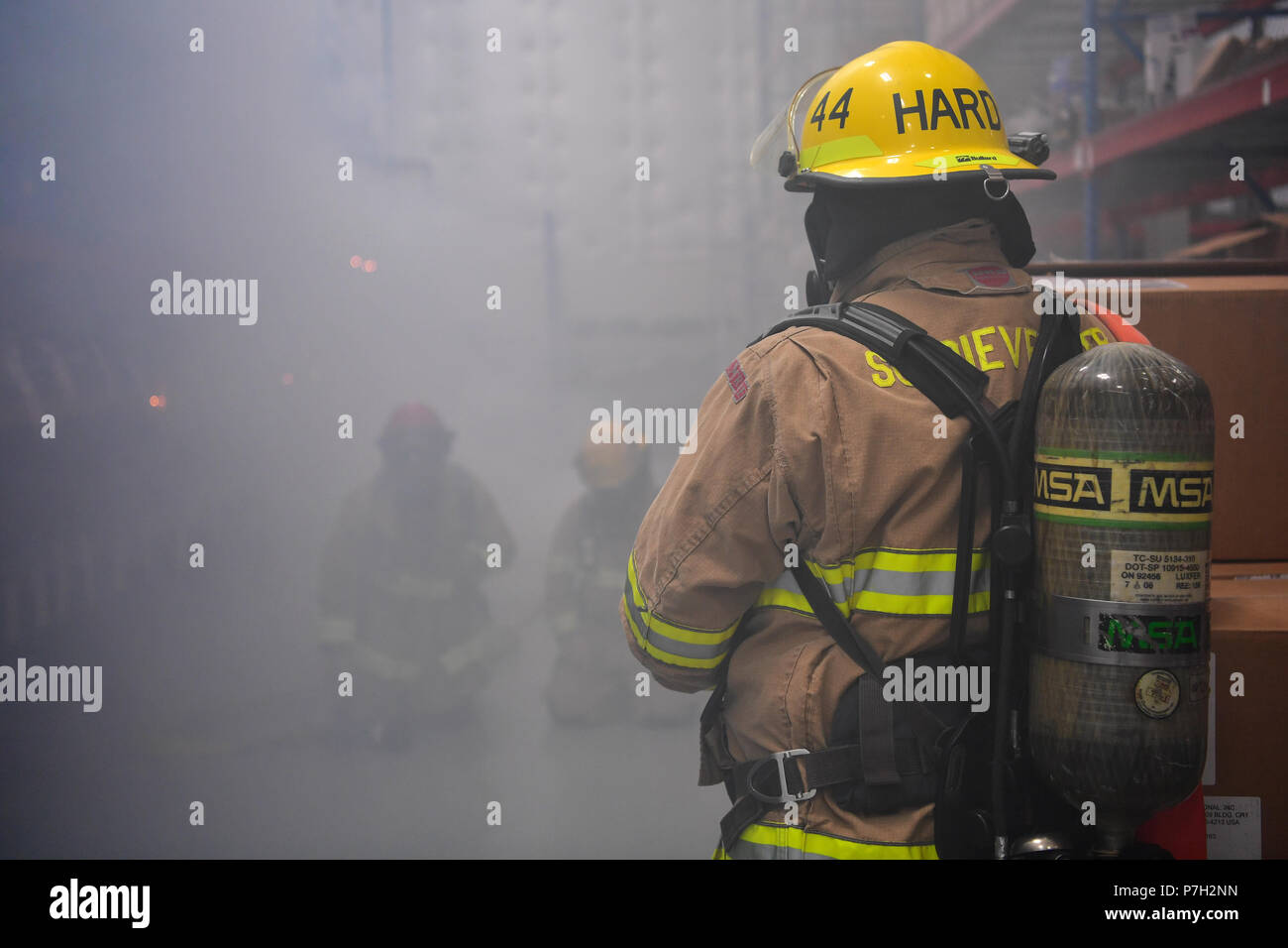 Stephen Hardman, firefighter with the Schriever fire department ...