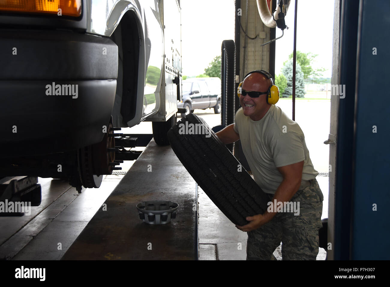 Staff Sgt. Jeff Wilson, a heavy equipment mechanic assigned to the ...