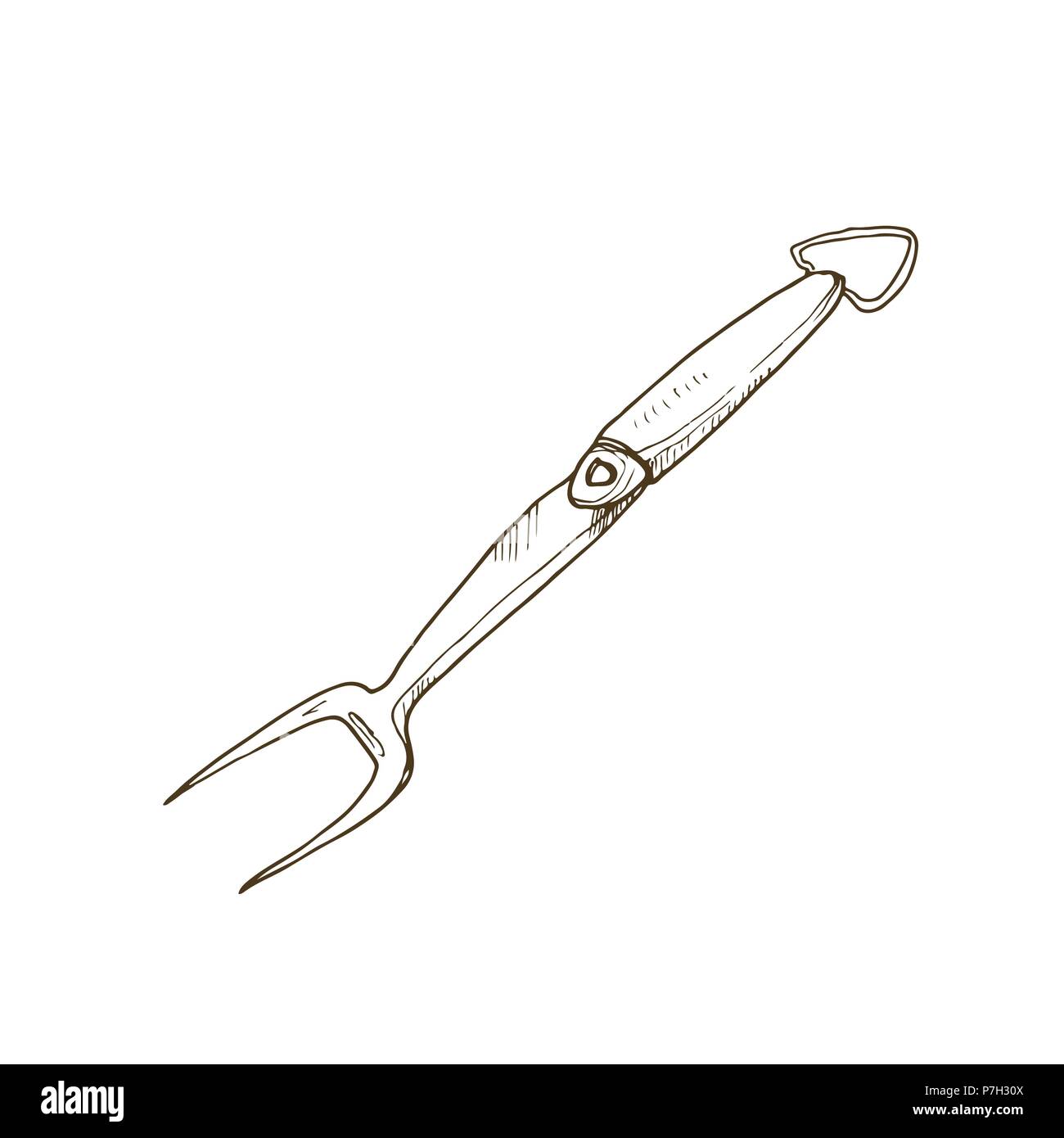 Fork utensil picnic cooking Stock Vector Images - Alamy