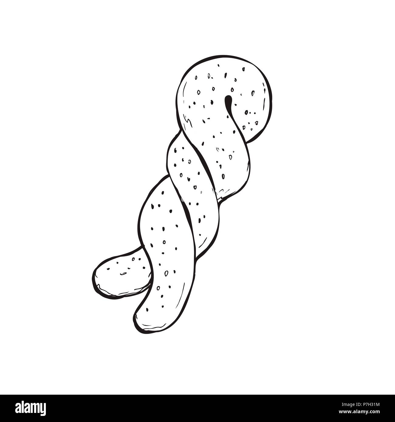 Bread roll sketch Black and White Stock Photos & Images - Alamy