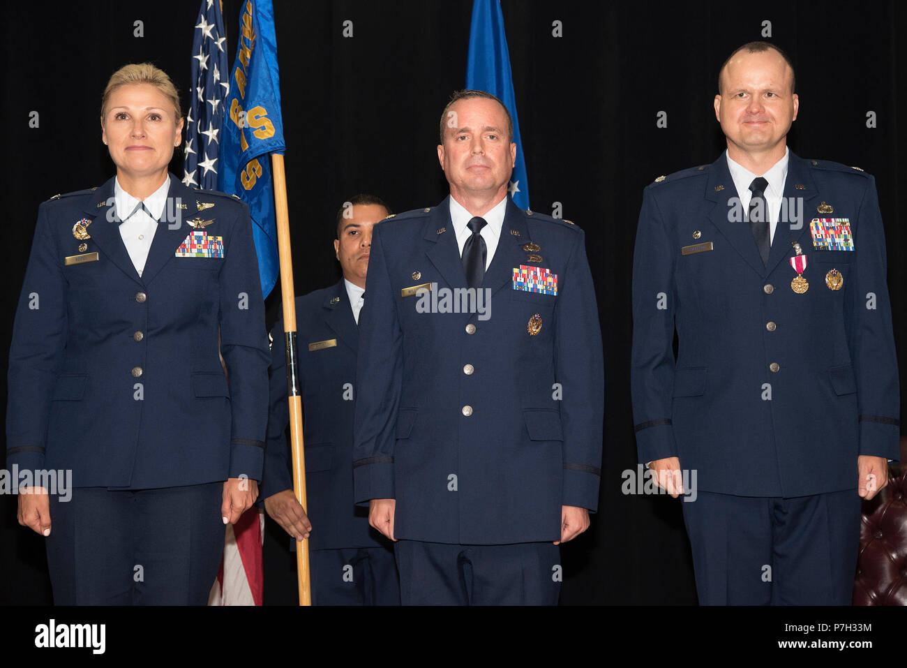 U.S. Air Force Col. April Vogel, the 6th Air Mobility Wing commander ...