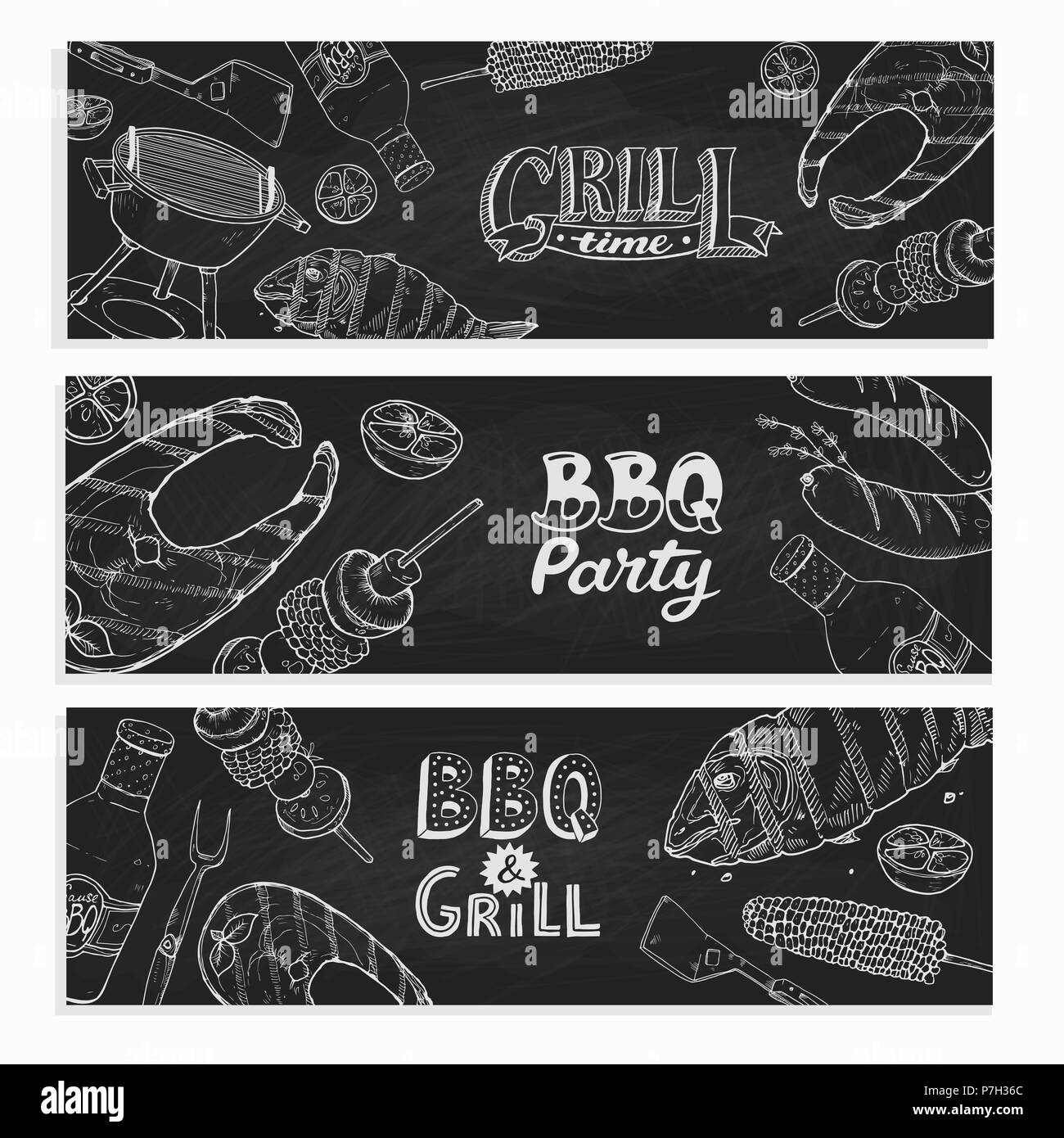 Bbq time barbecue party Cut Out Stock Images & Pictures - Alamy