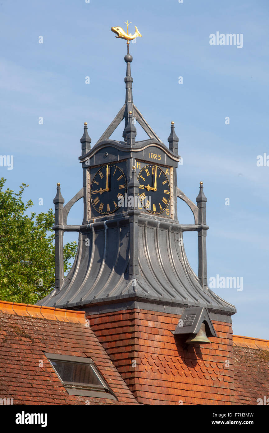 Goring village hall clock tower Stock Photo - Alamy