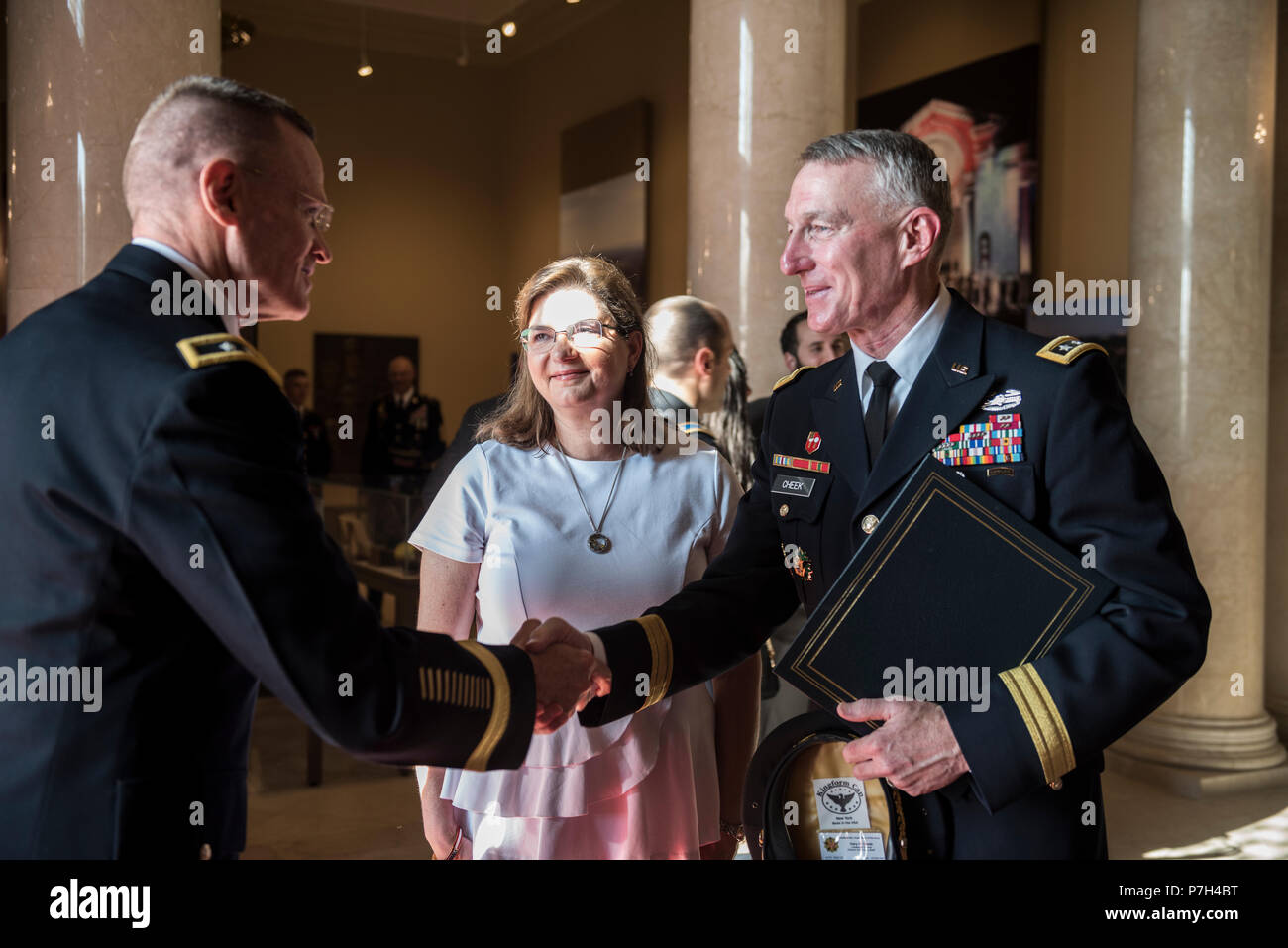 U.S. Army Maj. Gen. Michael Howard (left), commanding general, U.S ...