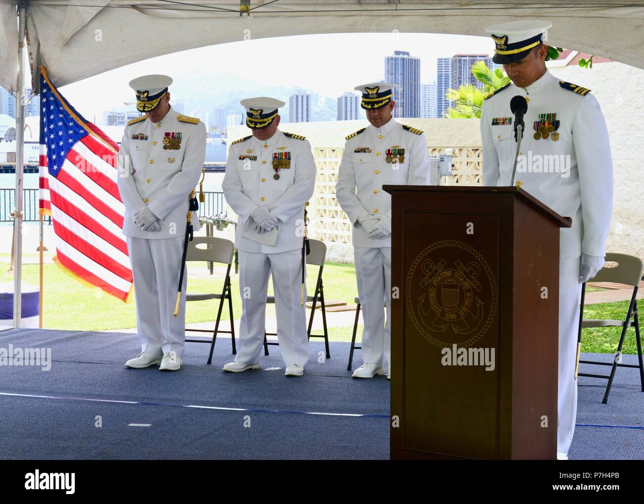 Coast Guard Base Honolulu held a change of command ceremony bidding ...