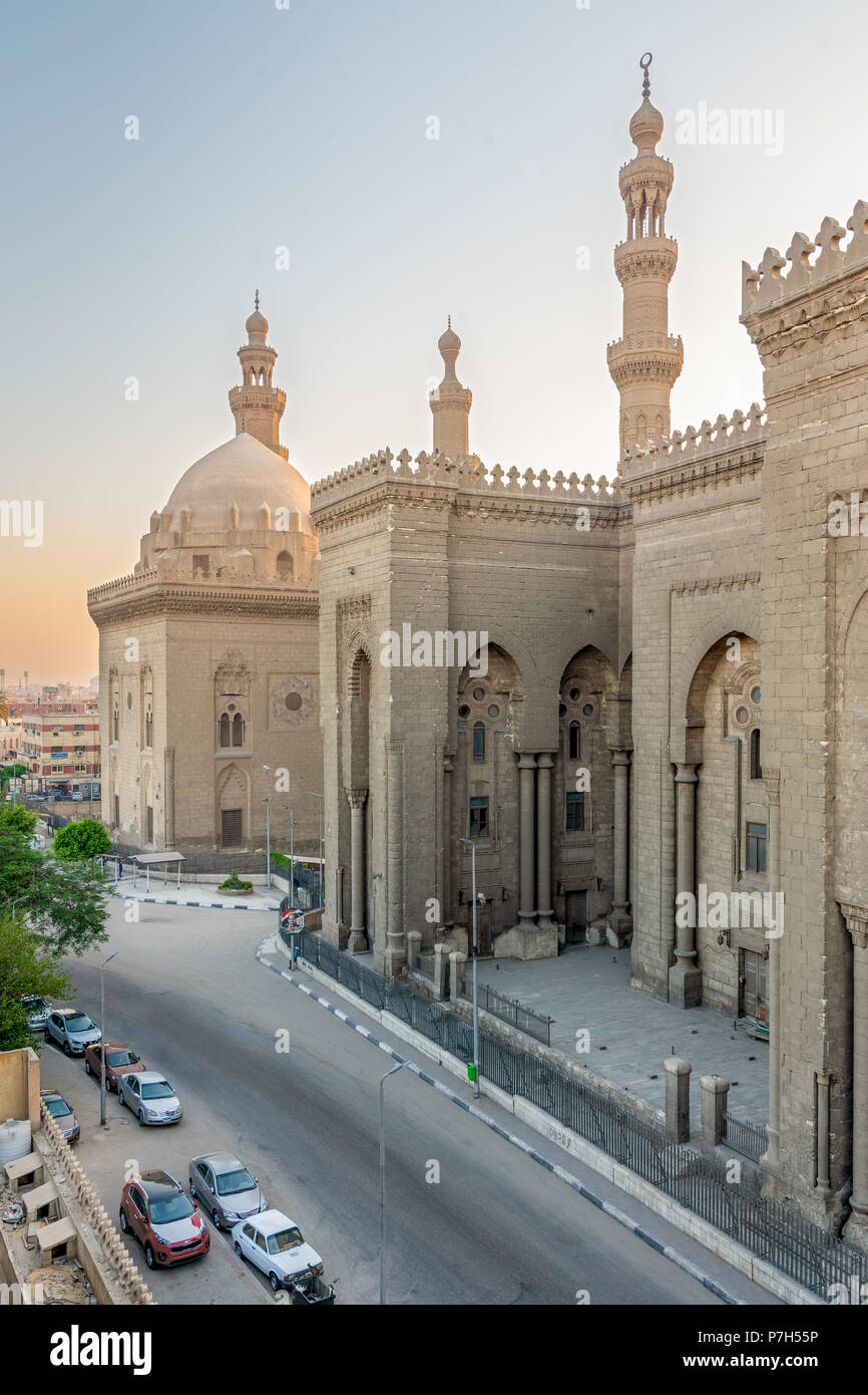 External view of Al Rifai and Sultan Hasan historical mosques from Al ...