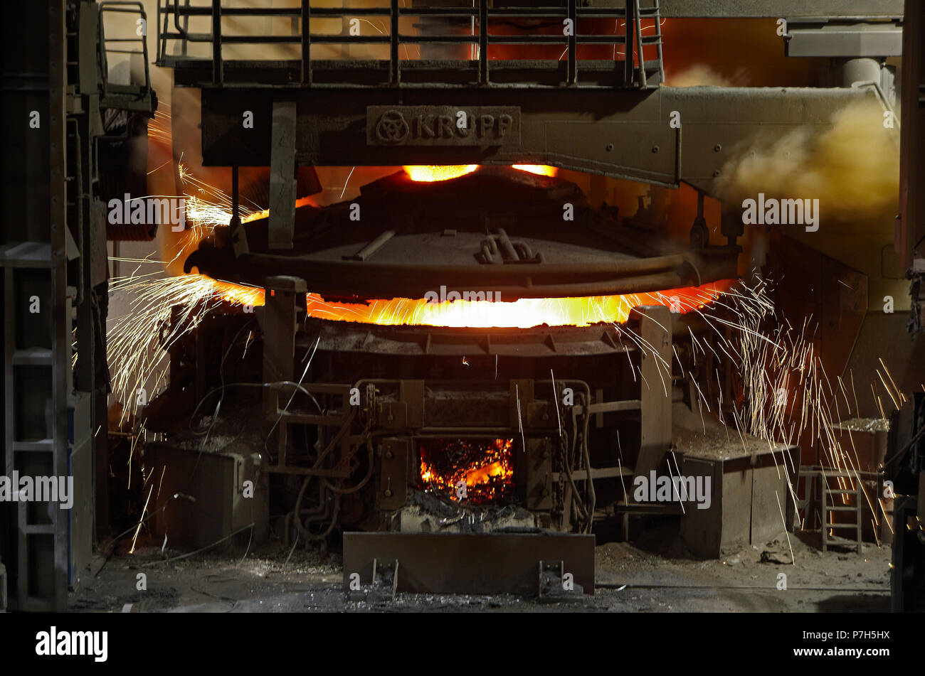 Stainless steel scrap in the workshop In the stainless steel plant of ...