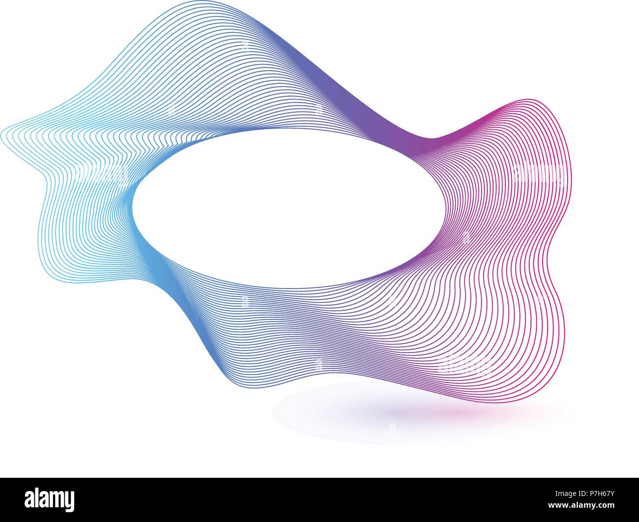 Abstract wavy background, banner with colorful wave line pattern ...