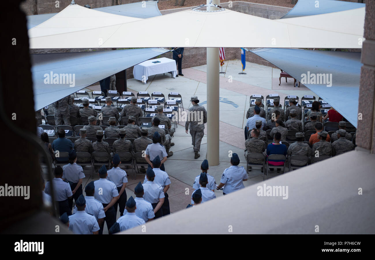 Airmen gather for the 99th Medical Group change of command ceremony at ...
