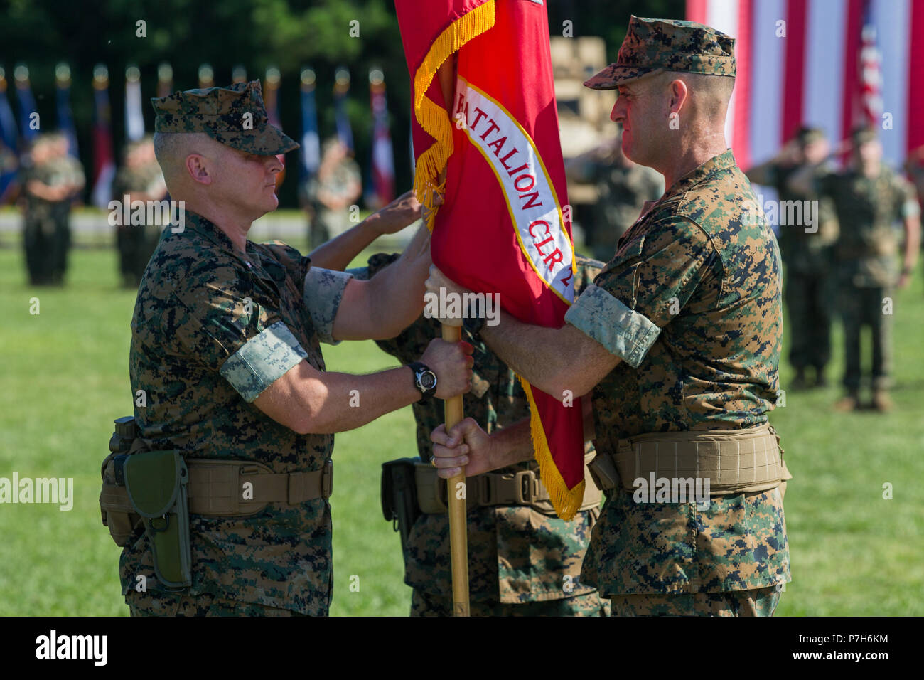 U.S. Marine Corps Lt. Col. John S. Sattely, off-going 2nd ...