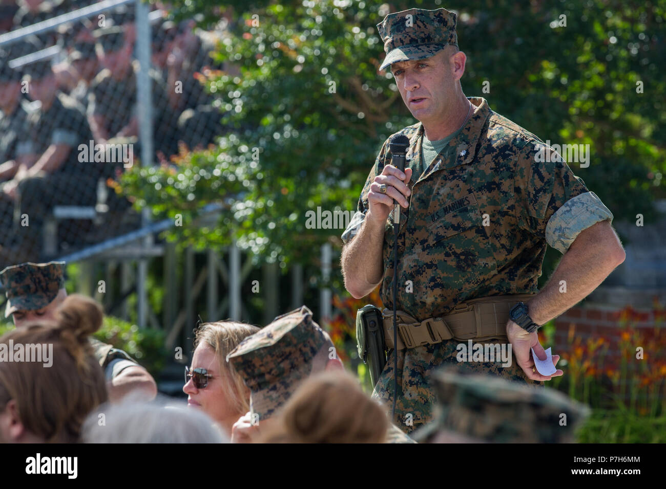 U.S. Marine Corps Lt. Col. John S. Sattely, off-going 2nd ...
