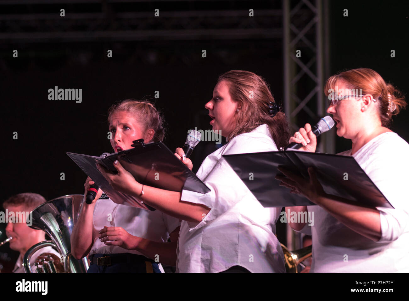 Sgt. Kayla Winslow, a vocalist with the 4th Infantry Division Band ...