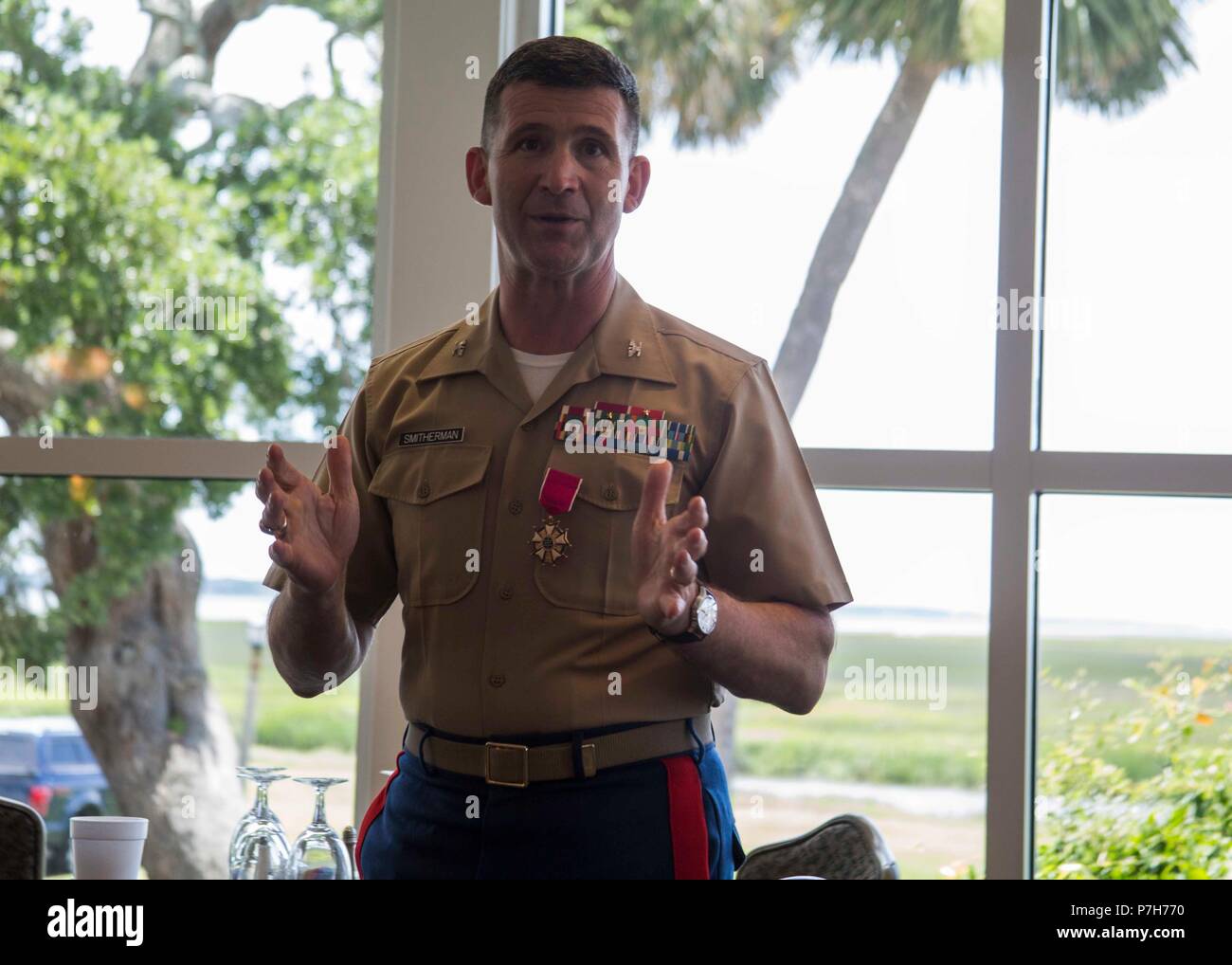 Colonel Jeffrey C. Smitherman, the outgoing Commanding Officer of 6th ...