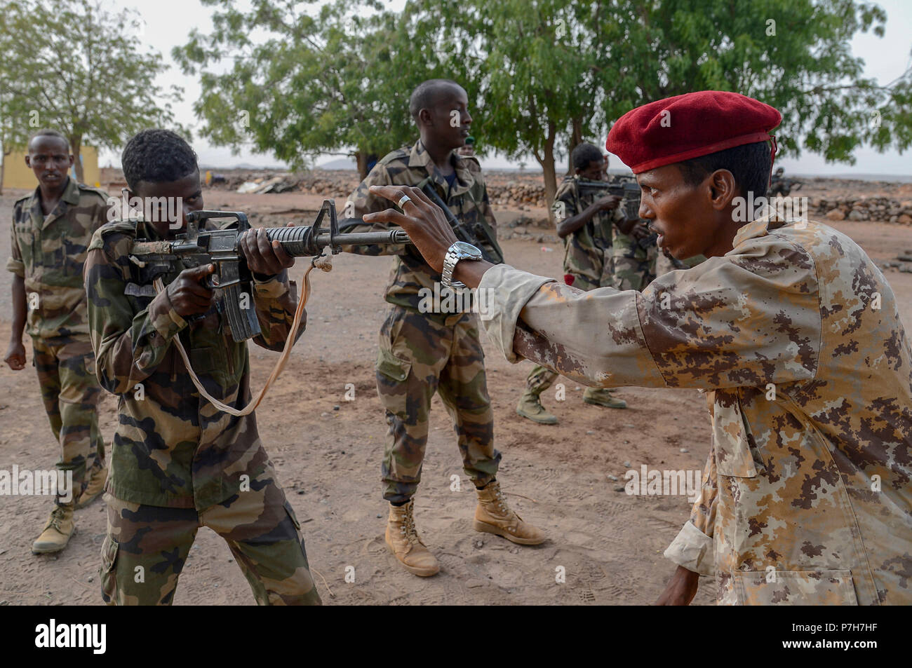 A non-commissioned officer with the Djiboutian Army’s Rapid ...