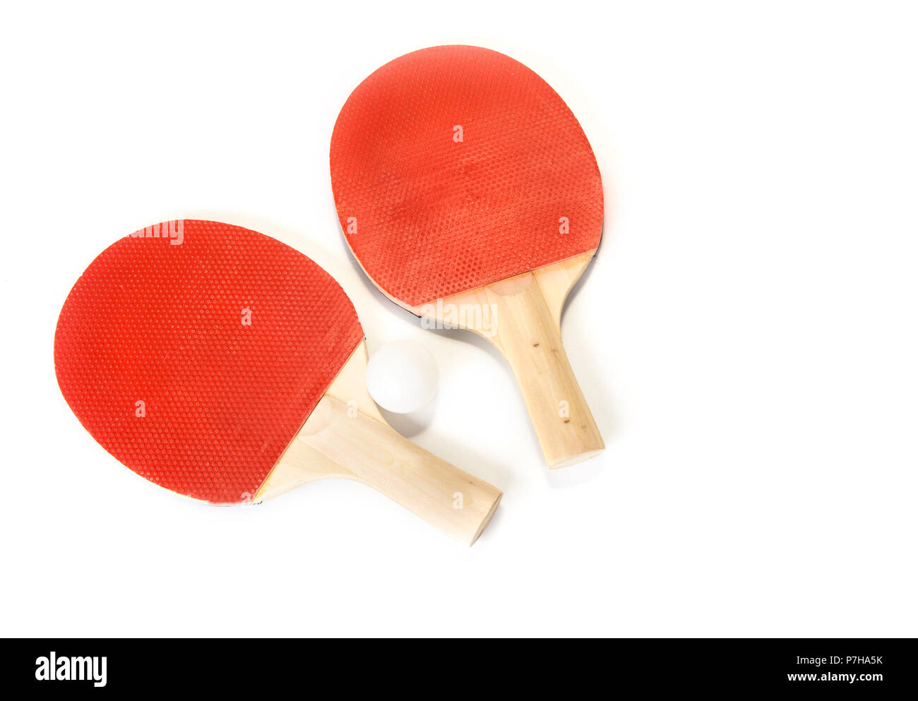 Table tennis rackets isolated on the white Stock Photo - Alamy