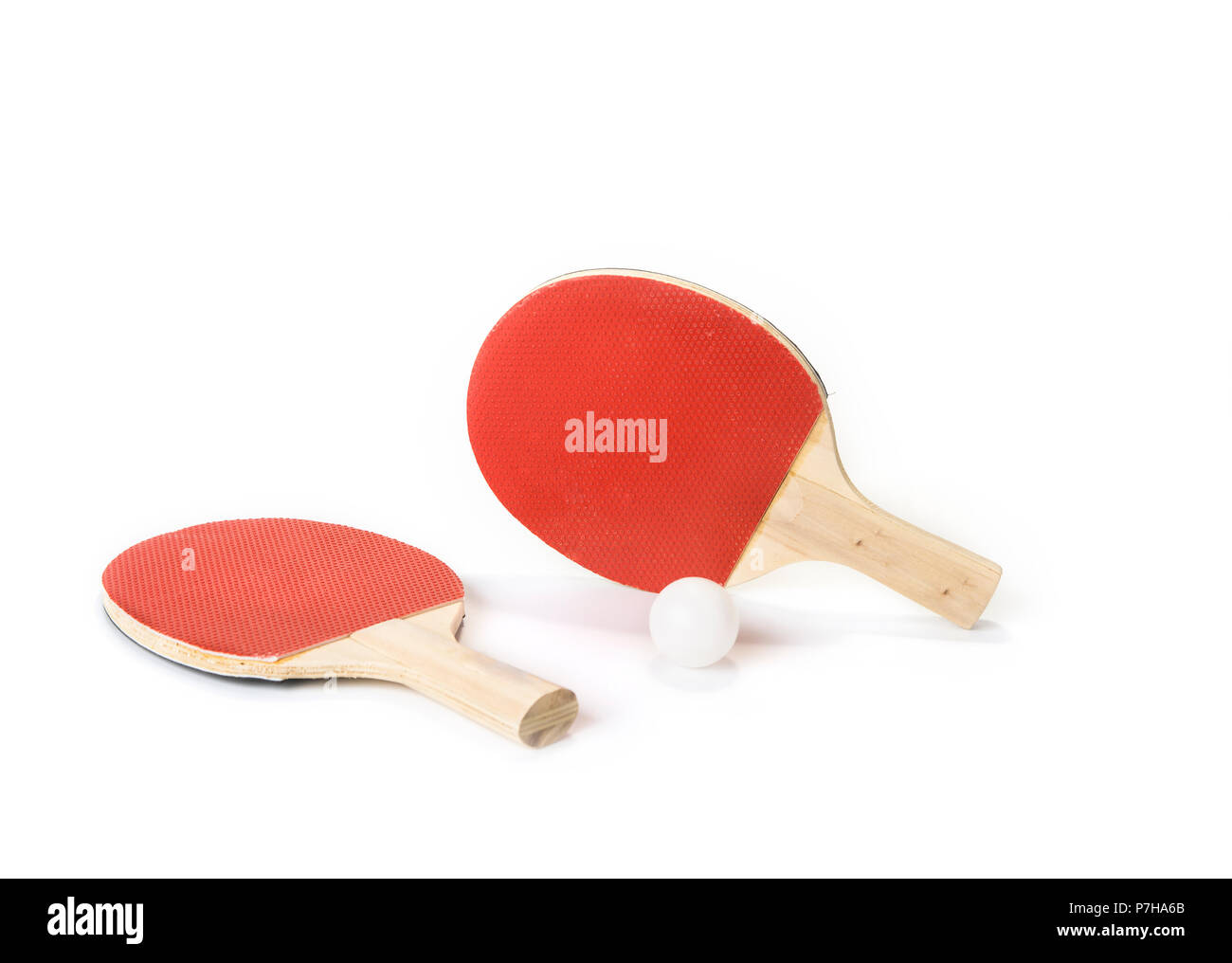 Table tennis rackets isolated on the white Stock Photo - Alamy
