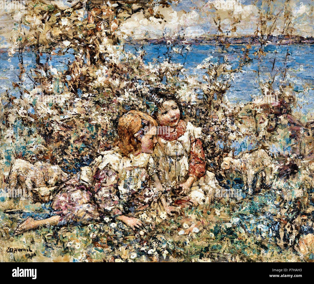 Hornel Edward Atkinson - Spring Time 3 Stock Photo - Alamy