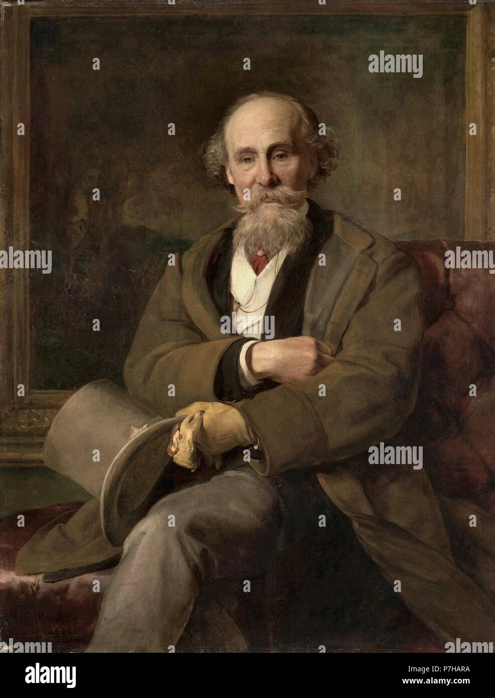 Horsley John Calcott - Portrait of Martin Colnaghi Stock Photo - Alamy