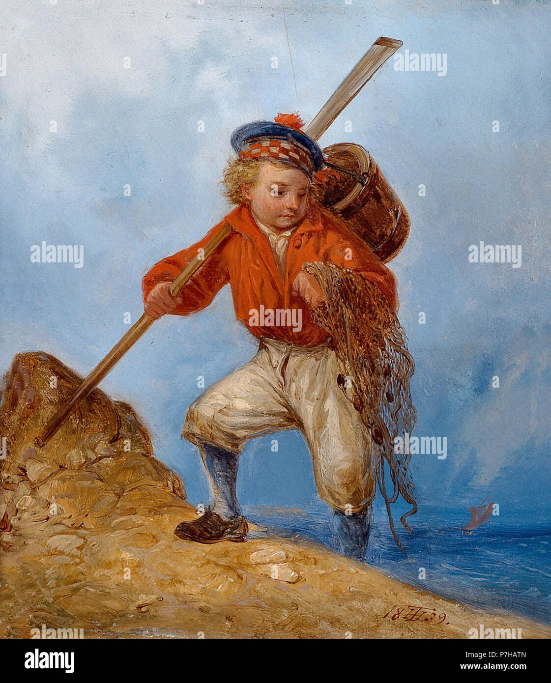 Hosemann Theodor - the Little Fisherman Stock Photo - Alamy