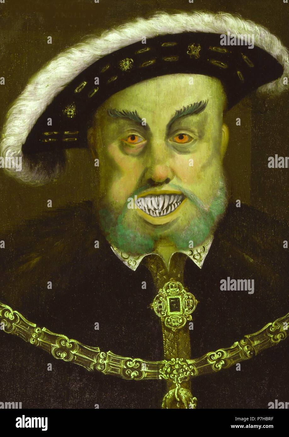 Henry VIII as a monster Stock Photo - Alamy