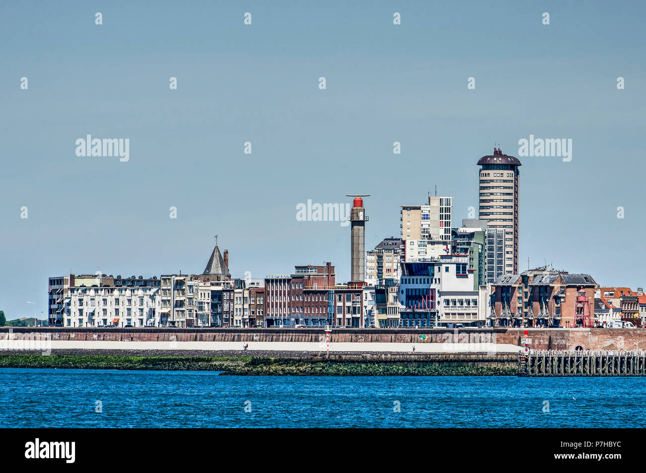 View of part of the skyline of Vlissingen (Flushing), The Netherlands ...