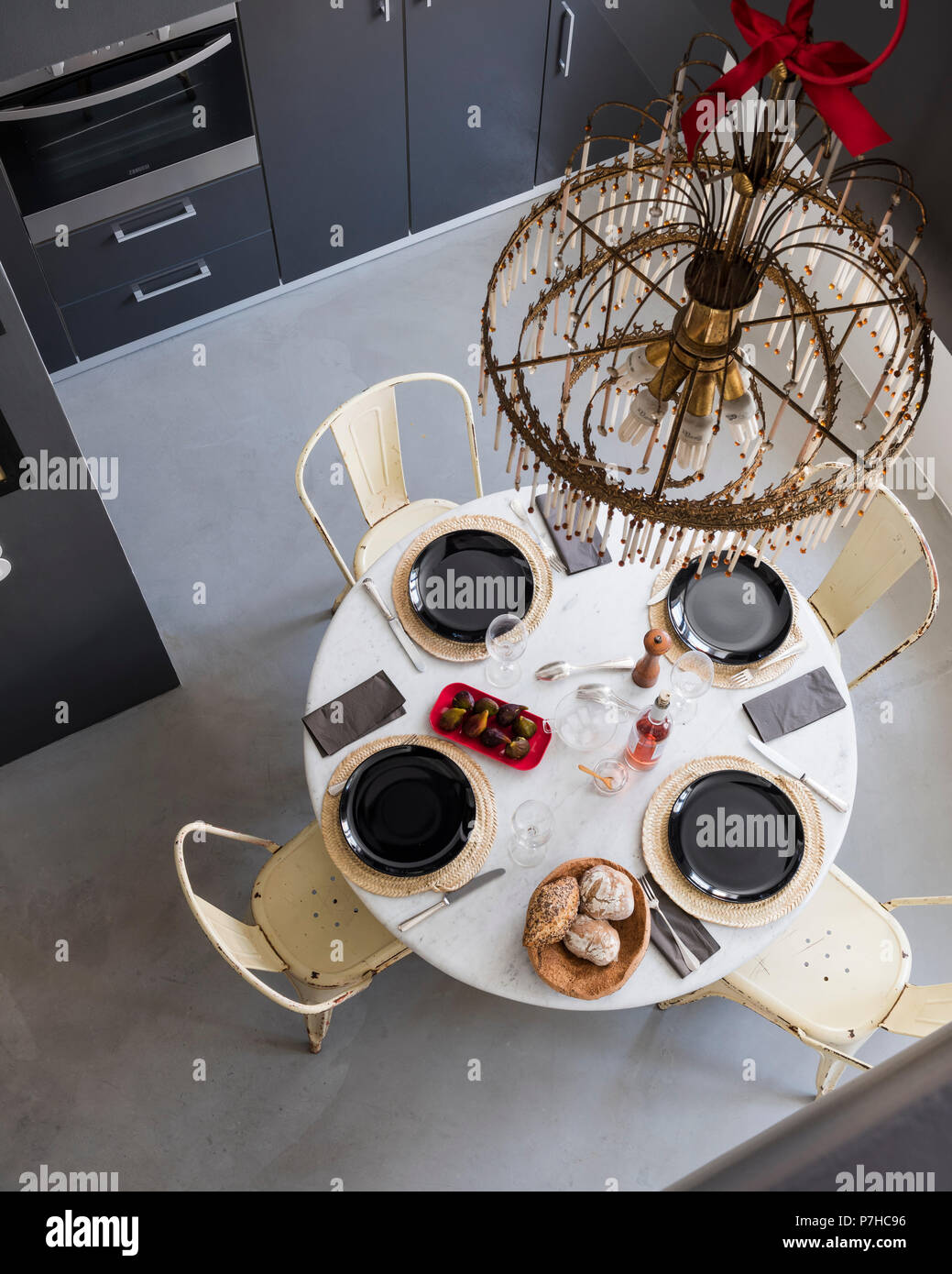 Modern metal chandelier hi-res stock photography and images - Alamy