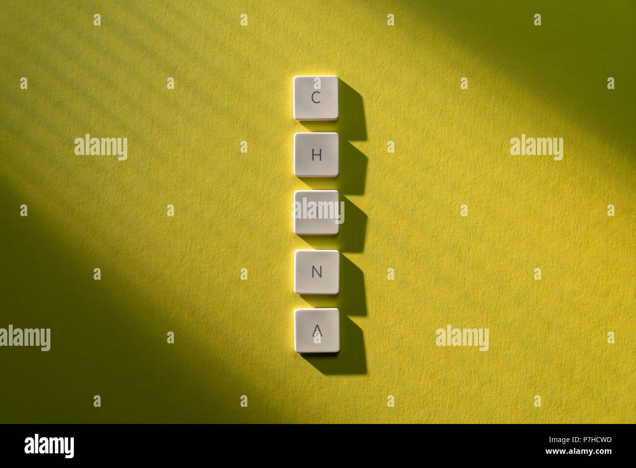 description of the word China with keyboard letters Stock Photo - Alamy